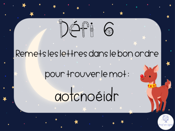 Mes défis de Noël 2e-3e cycle – Prof en ligne